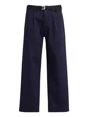 Stone Island Elasticated Waist Casual Pants With Buckled Belt - Black