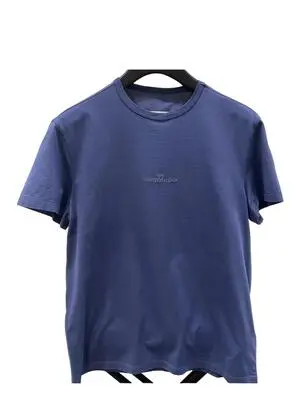 MAISON MARGIELA Logo Embroidered Crewneck T-shirt - Blue