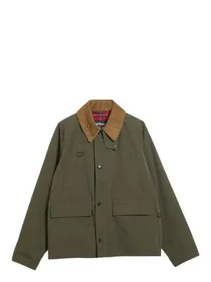 Barbour Corduroy Collar Plaid Lined Jacket - No