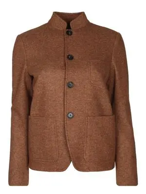 Loro Piana Long-sleeved Stand Collar Jacket - Brown