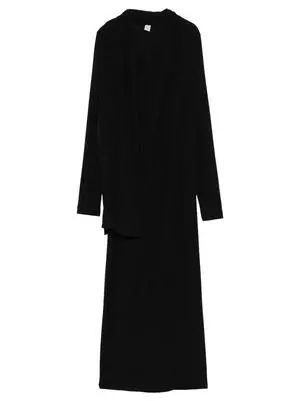 TOTEME Jersey V-neck Dress - Black