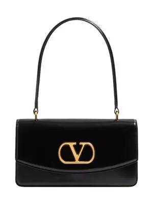 Valentino Garavani Vain Foldover Shoulder Bag - Black