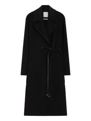 Sportmax Abate Belted Wool Coat - Black