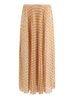 FORTE_FORTE Diamond Pleated Knitted Skirt - Nude