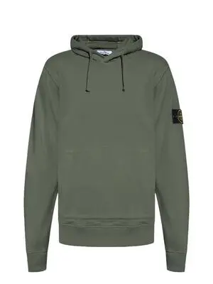 Stone Island Stone Island Cotton Hoodie With Logo Badge Moss Green