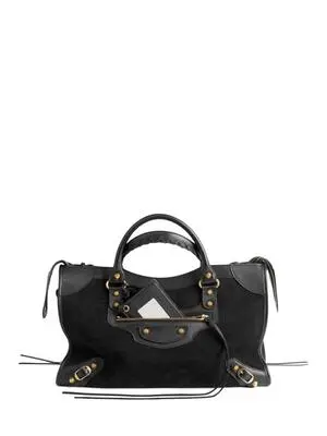 BALENCIAGA Balenciaga Studded Zip-Detail Shoulder Bag