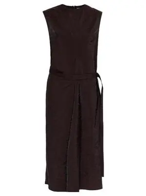 Studio Nicholson Verve Tie Belt Midi Dress - Cocoa