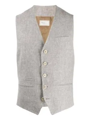 Brunello Cucinelli Sleeveless V-neck Jacket - Gray
