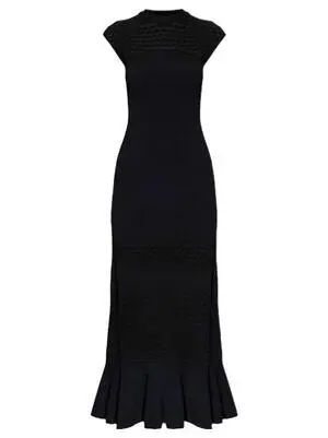 LANVIN Lace Detailed Maxi Dress - Black