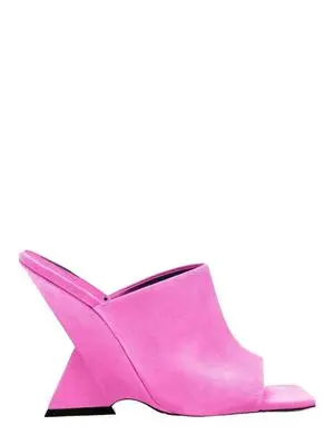 Attico Cheope Mules With Sculptural Heel - Pink