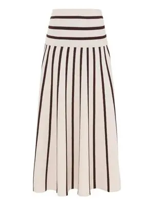 ZIMMERMANN Zimmermann Striped Knit Midi Skirt