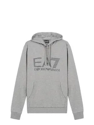 EA7 Logo Hoodie - Gray