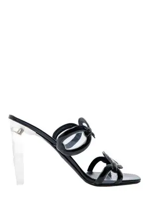 Valentino Garavani Open Toe Chain Detail High Heel Sandals - Black