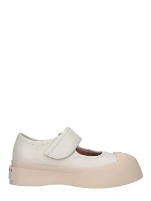 Marni Mary Jane Round-toe Sneakers With Platform Sole - Nude