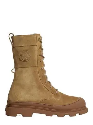 Moncler Vera High-top Lace-up Boots - Camel
