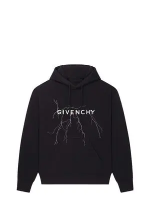 Givenchy Logo Printed Drawstring Hoodie - Black