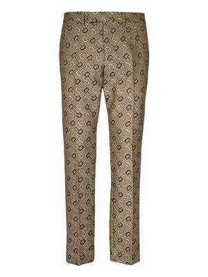 Gucci Maxi Horsebit-motif Tailored Trousers - Brown