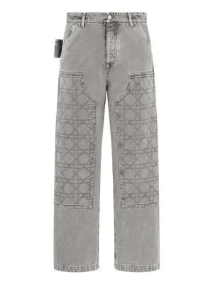 Dior Cannage Carpenter Jeans - Grey