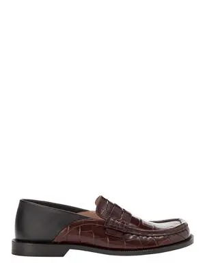 Loewe Loewe Campo Flap Back Loafers Black