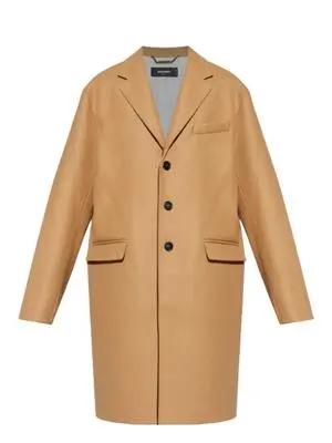 Dsquared2 Single-breasted Mid-length Coat - Brown
