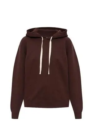 JIL SANDER Terry Drawstring Hoodie - Brown