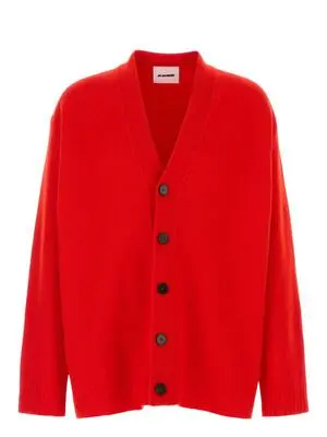 JIL SANDER V-neck Button-down Cardigan - Red
