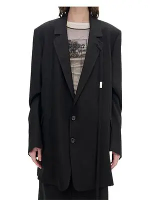 ANN DEMEULEMEESTER Agnes High Comfort Tailored Blazer - Black