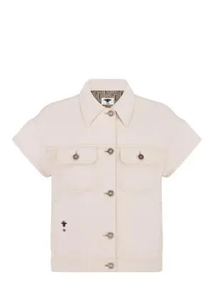 Dior Short Sleeved Jacket With Classic Collar - White