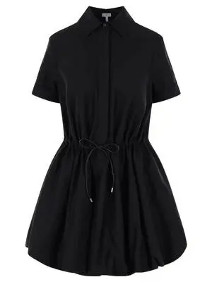 Loewe Drawstring Shirt Dress - Black