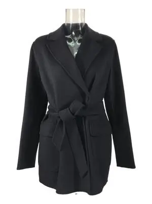 Max Mara Belted Lapel Coat - Black