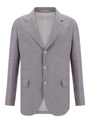 Brunello Cucinelli Single-breasted Blazer - Gray
