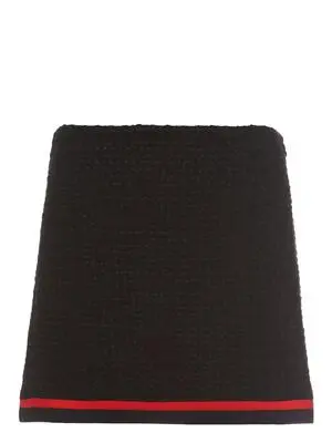MIU MIU Miu Miu Tweed Mini Skirt With Stripe Detail