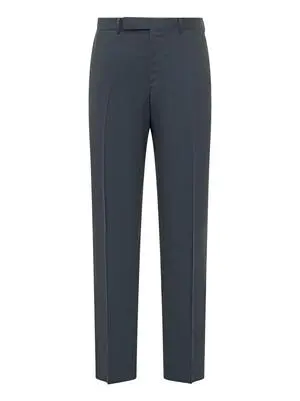 Zegna Pleated Regular-fit Trousers - Black