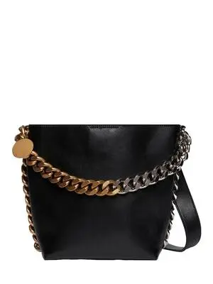Stella McCartney Frayme Bucket Bag With Falabella Chain - Black