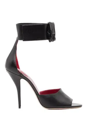 Valentino Garavani Embellished Open Toe Sandals - Black