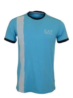 EA7 Logo Printed T-shirt - Blue