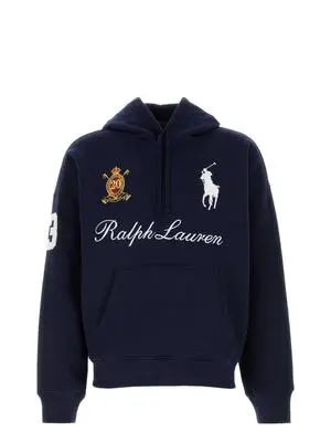 Polo Ralph Lauren Logo Printed Drawstring Hoodie - Black