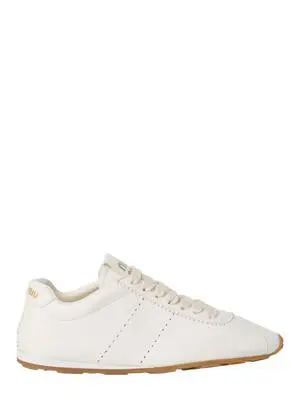 Miu Miu Plume Lace-up Sneakers - Ivory
