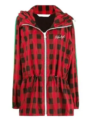 Palm Angels Embroidered Logo Windbreaker - Red