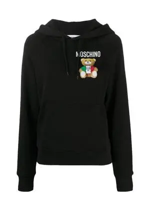 Moschino Teddy Bear Print Hoodie - Black