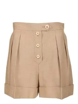 VALENTINO Valentino Button Detailed Pleated Shorts