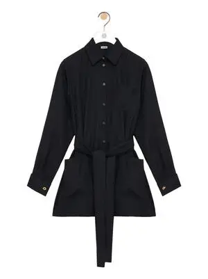 Loewe Belted Blouse With Donut Chain Cuff Links - Black
