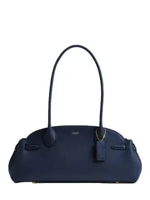 COACH Empire 34 Logo Printed Shoulder Bag - Black