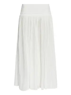 RÓHE High-waist Pleated Maxi Skirt - White