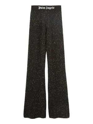Palm Angels Embellished Flared Pants - Black