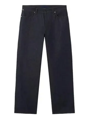 Stone Island Stone Island Straight Leg Jeans With Logo Patch Blue Raw