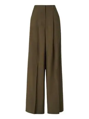 Fendi Wide-leg Pleated Trousers - Green