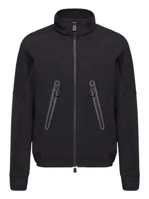 Moncler Logo Zip-up Sweatshirt - Black