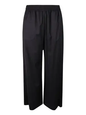 Fabiana Filippi Flannel Wide-leg Trousers - Black