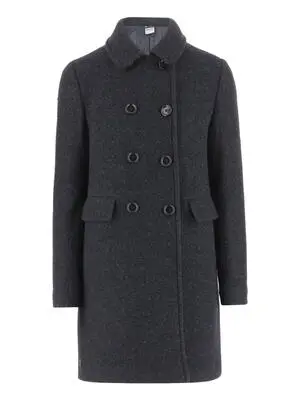 Aspesi Double-breasted Tailored Coat - Black